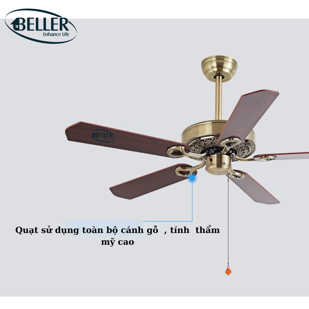 Quạt trần 52BL – 203G – Beller.VN – Enhance Life